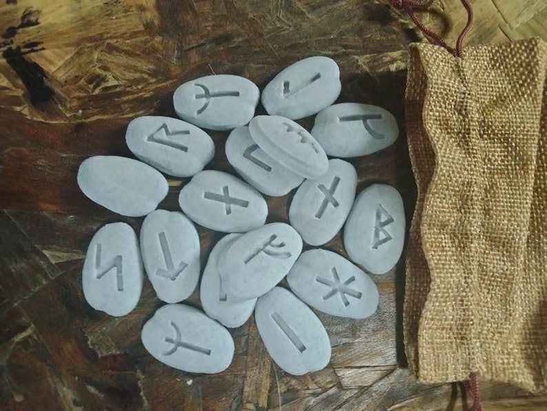 Norse Younger Futhark Runes Full Set Pebble Style - Etsy