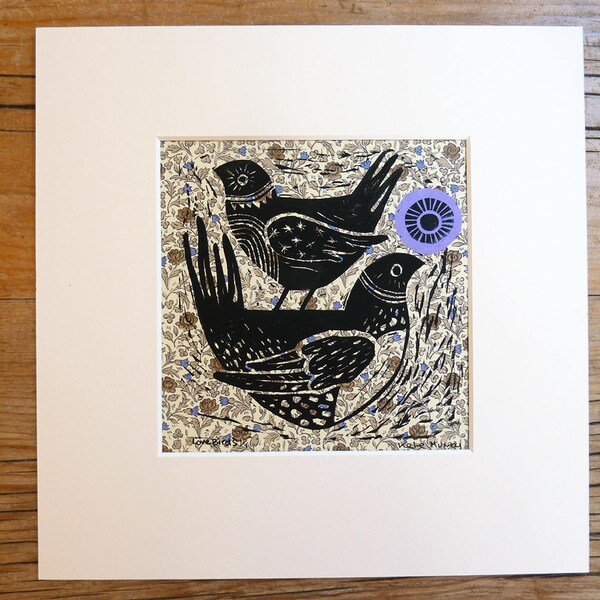 Bird Linocut - Etsy UK