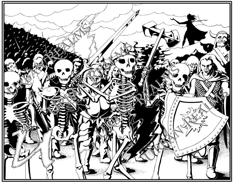 Printable Coloring Undead Poster With Short Story - Etsy