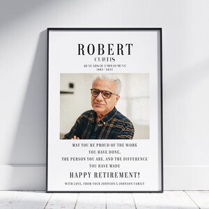 Retirement Gift for Men Custom Oil Painting From Photo Personalized ...