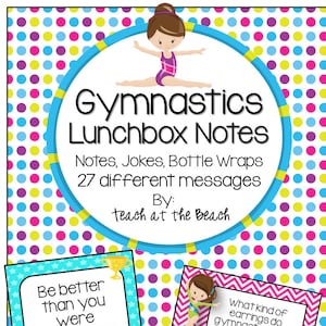 Gymnastics Lunchbox Notes, Jokes, and Bottle Wraps - Etsy