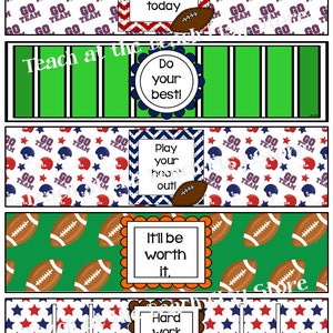 TOUCHDOWN! Football Lunchbox Notes, Jokes, & Bottle Wraps - Etsy