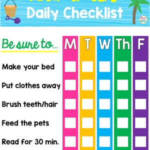 Summer Activity Schedule, Checklist, and Bucket List ** Editable ** - Etsy