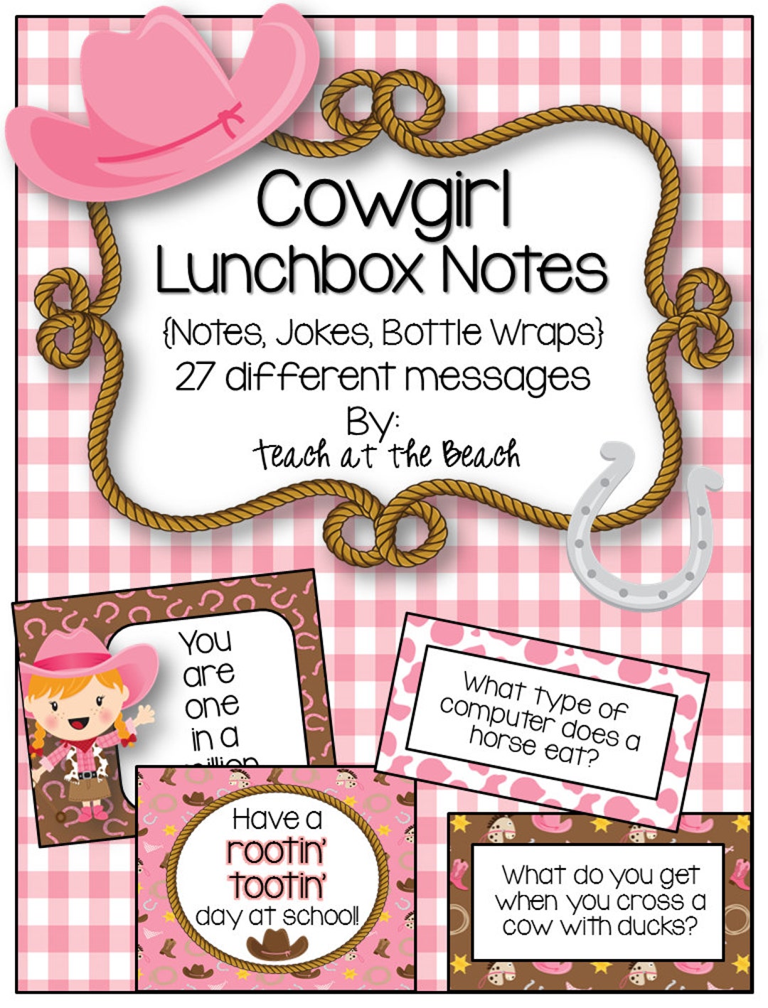 Cowgirl Lunchbox Notes, Jokes, and Bottle Wraps - Etsy