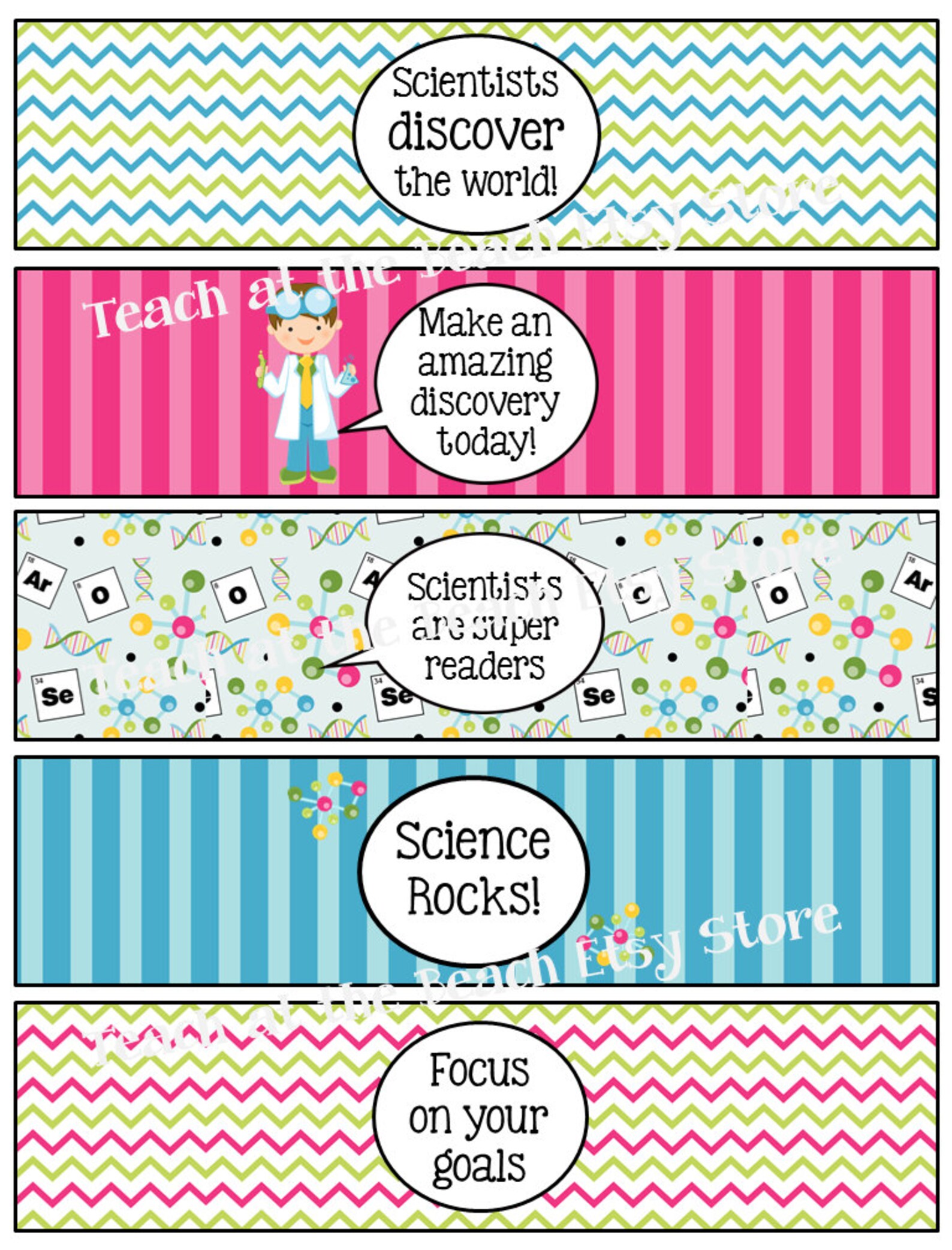 Mad Scientist Lunchbox Notes, Jokes, and Bottle Wraps - Etsy