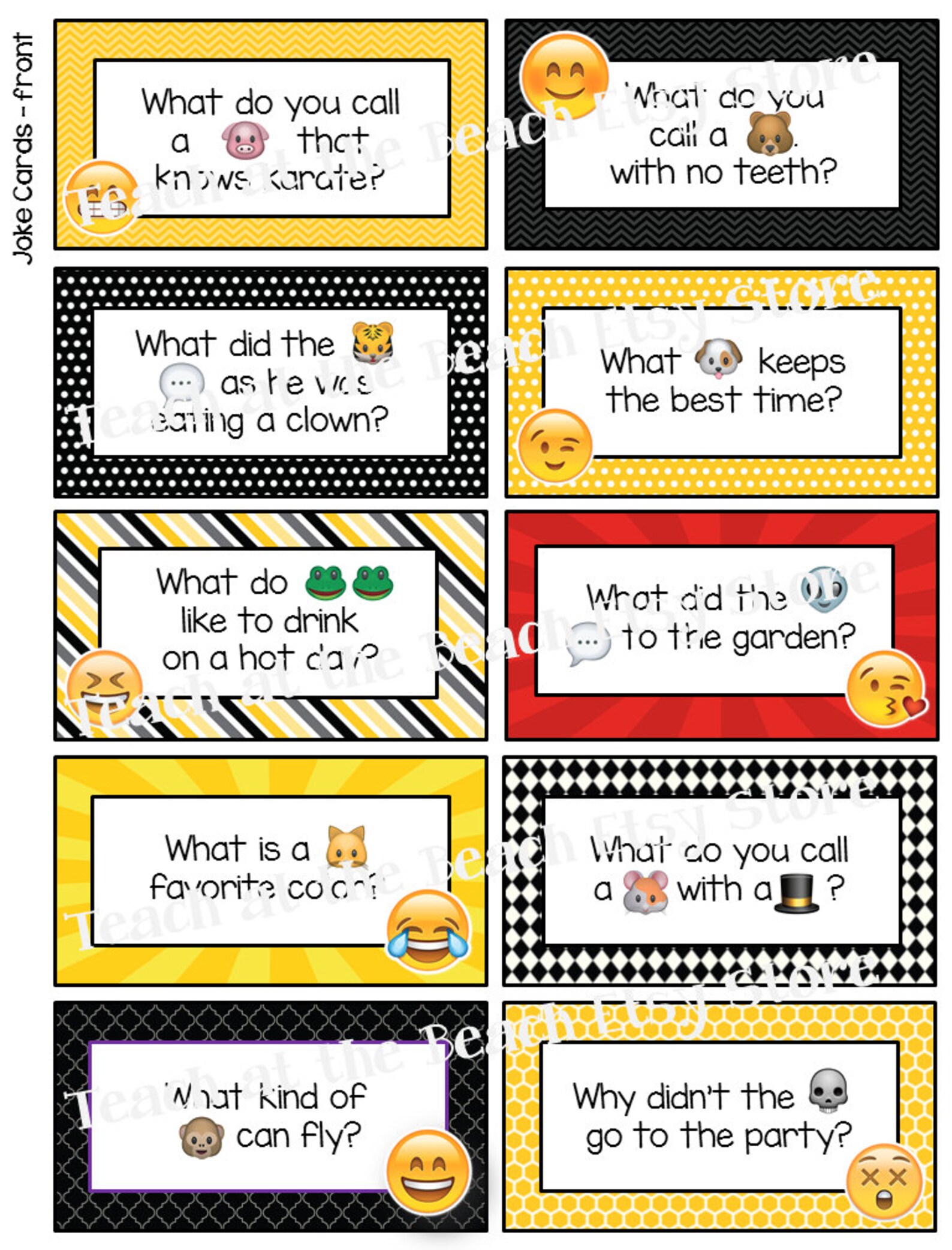 Emoji Lunchbox Notes, Jokes, and Bottle Wraps - Etsy