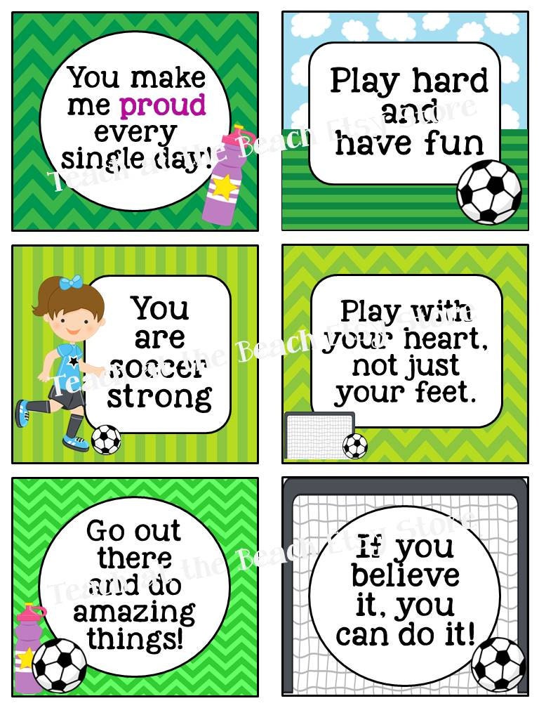 Soccer Girl Lunchbox Notes, Jokes, and Bottle Wraps - Etsy