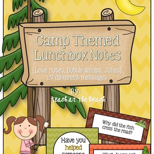 Camp Lunchbox Notes, Jokes, and Bottle Wraps! - Etsy