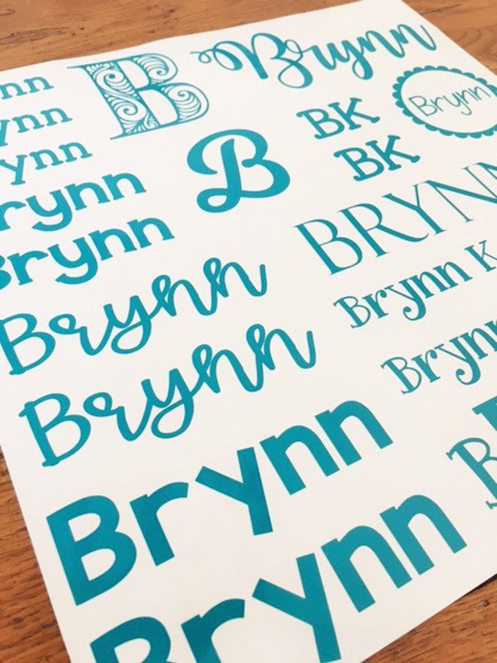 Custom Name Decals - Version G - Personalized Stickers! - Etsy