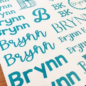 Custom Name Decals - Version G - Personalized Stickers! - Etsy