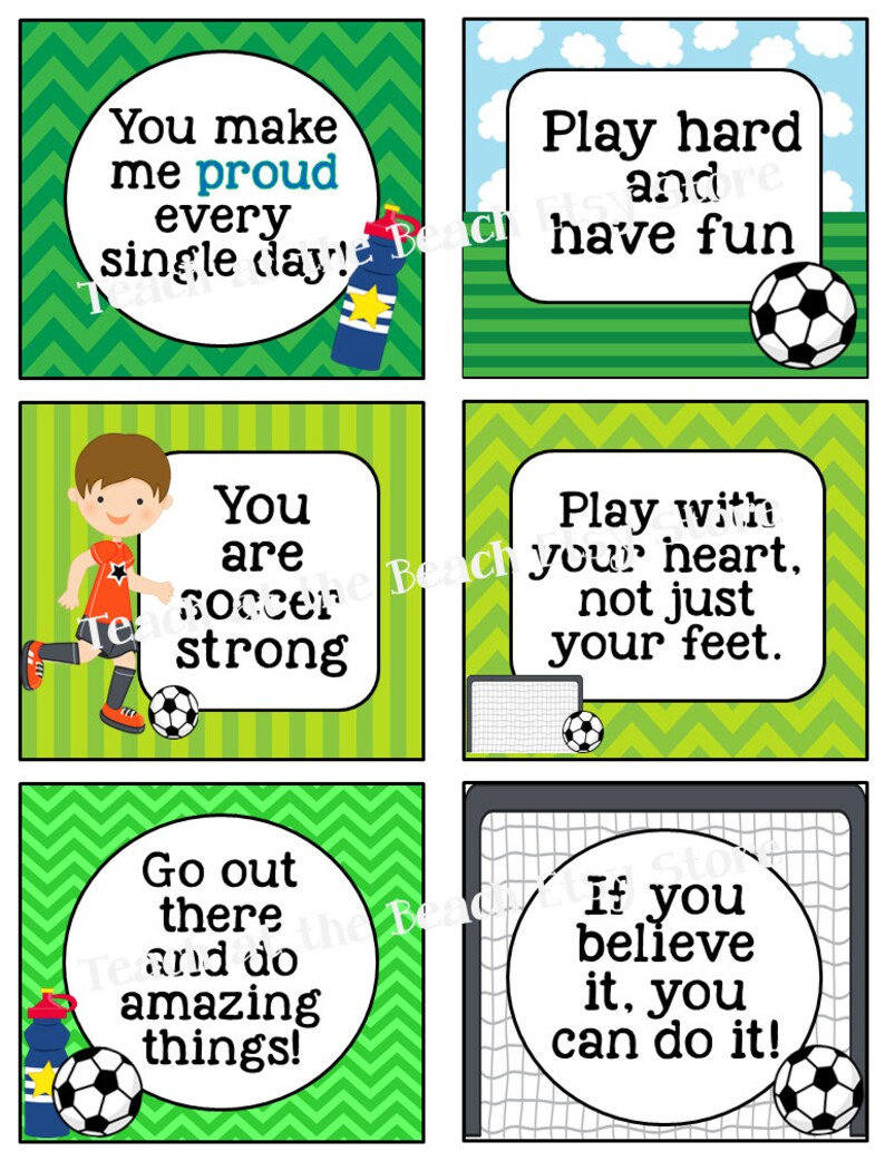 Soccer Boy Lunchbox Notes, Jokes, and Bottle Wraps - Etsy