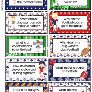 TOUCHDOWN! Football Lunchbox Notes, Jokes, & Bottle Wraps - Etsy