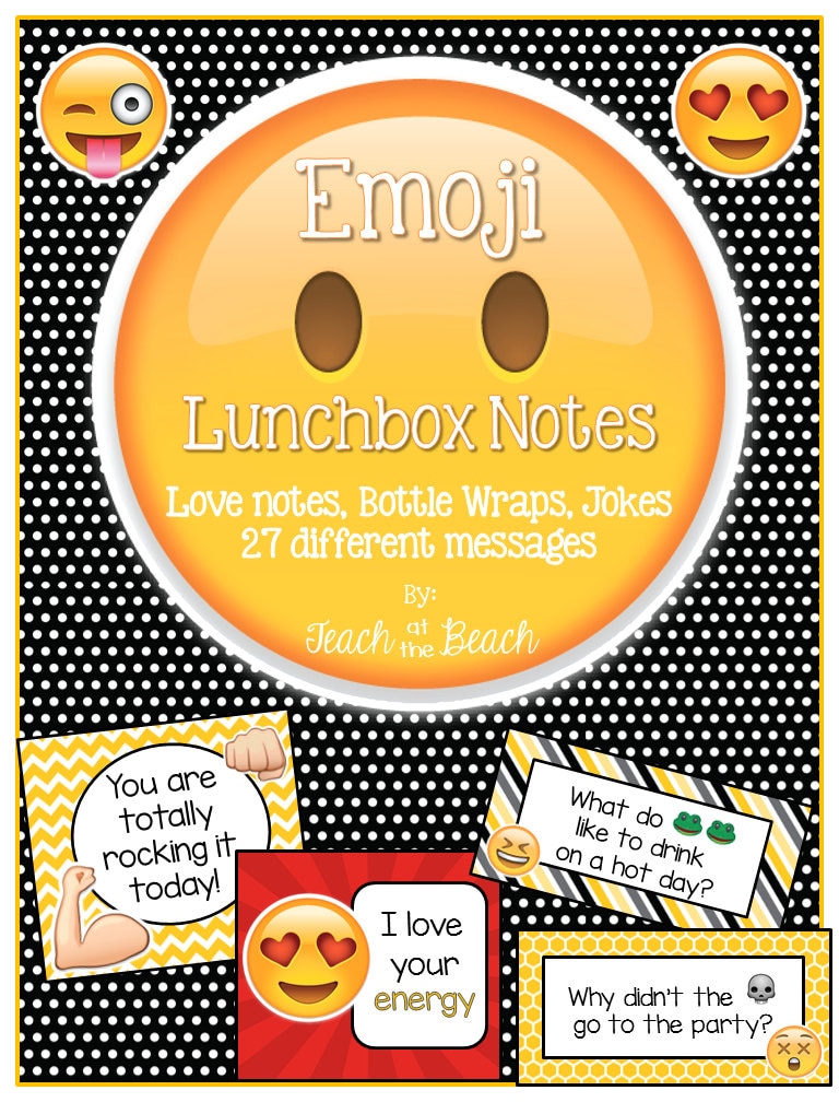 Emoji Lunchbox Notes, Jokes, and Bottle Wraps - Etsy