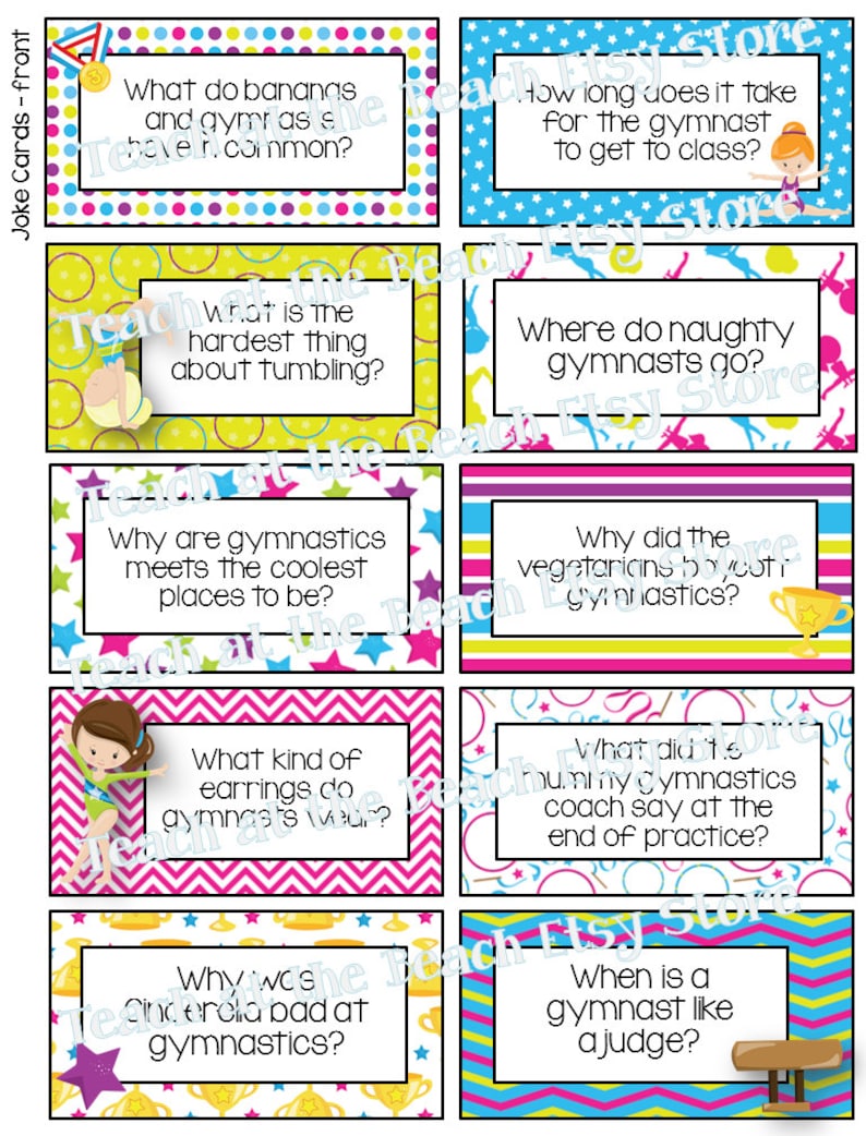 Gymnastics Lunchbox Notes, Jokes, and Bottle Wraps - Etsy