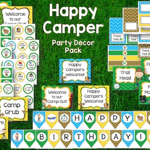 Happy Camper Party Decor Pack **boys & Girls** - Etsy