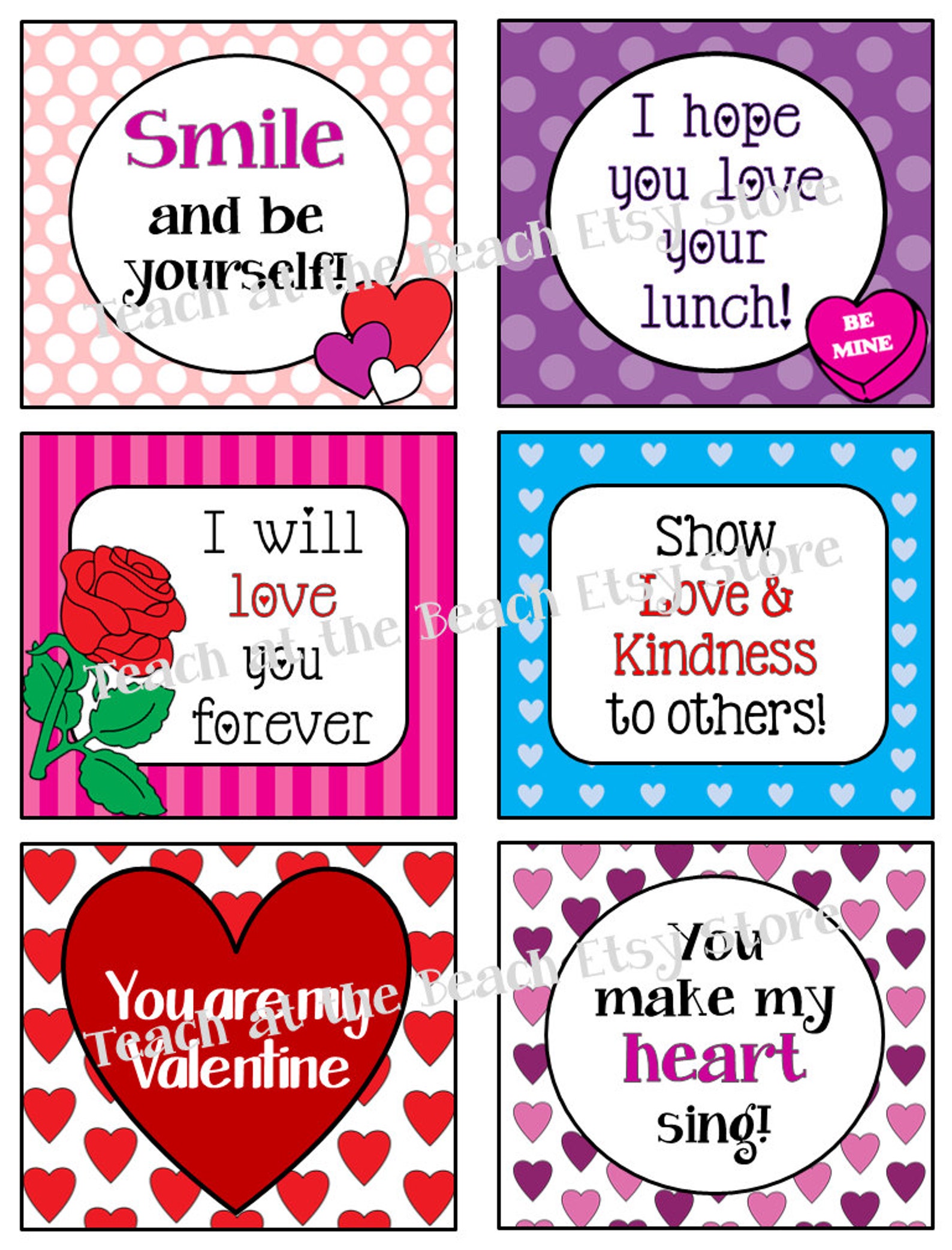 February Lunchbox Notes, Jokes, and Bottle Wraps - Etsy