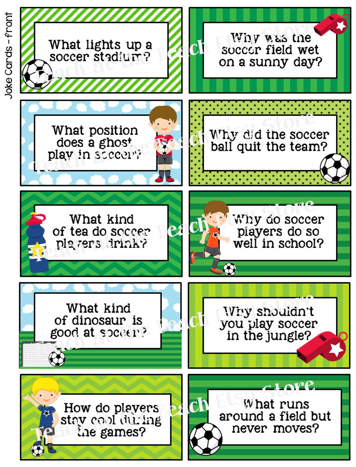 Soccer Boy Lunchbox Notes Jokes and Bottle Wraps - Etsy