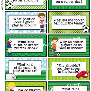 Soccer Boy Lunchbox Notes, Jokes, and Bottle Wraps - Etsy