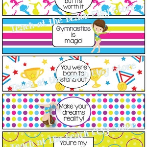 Gymnastics Lunchbox Notes, Jokes, and Bottle Wraps - Etsy