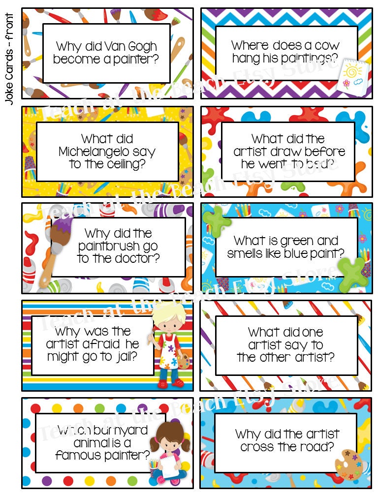 Artist Lunchbox Notes Jokes and Bottle Wraps boys & Girls - Etsy