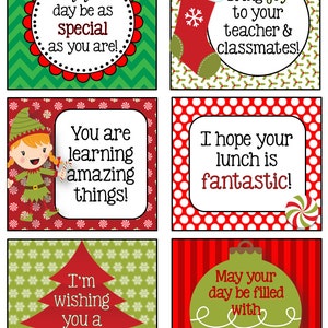 Christmas December Lunchbox Notes, Jokes, and Bottle Wraps - Etsy