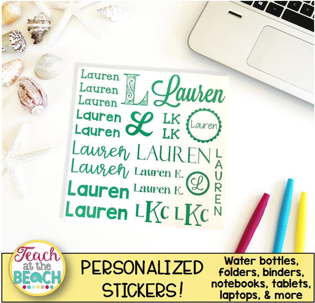 Custom Name Decals - Version G - Personalized Stickers! - Etsy