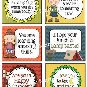 Camp Lunchbox Notes, Jokes, and Bottle Wraps! - Etsy