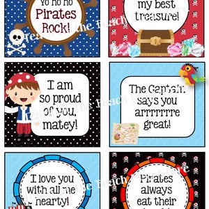 Pirate Themed Lunchbox Notes, Jokes, and Bottle Wraps *boys & Girls* - Etsy