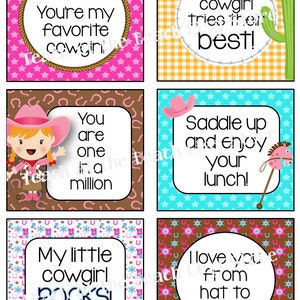 Cowgirl Lunchbox Notes, Jokes, and Bottle Wraps - Etsy