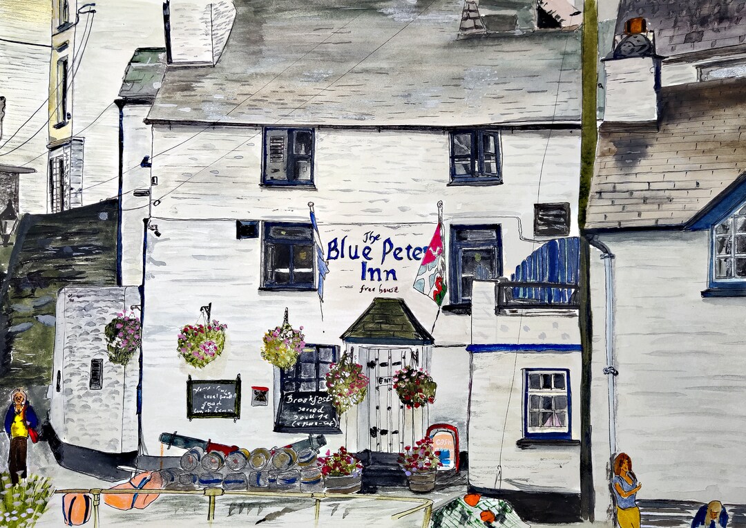 The Blue Peter Inn, Polperro, Cornwall limited edition Print - Etsy