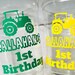 Personalized Tractor Birthday Party Cups - Farm Theme Favors - Etsy