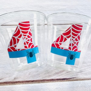 Superhero Party Cups, Spider Cups, Small Superhero Cups, First Birthday ...