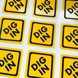 Construction Party Decals - Dig in Stickers, Construction Party ...