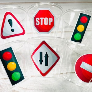Stop Sign Cups Traffic Light Cups Traffic Sign Cups - Etsy