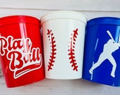 Baseball Party Cups Reusable 16oz Stadium Cups Baseball Favors - Etsy