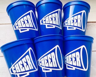CHEERLEADING PARTY CUPS Cheer Party Cups Cheerleader Party - Etsy
