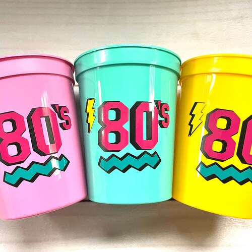 I Love the 80'S PARTY CUPS 80's Birthday Cups - Etsy