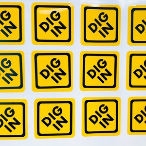 Construction Party Decals - Dig in Stickers, Construction Party ...