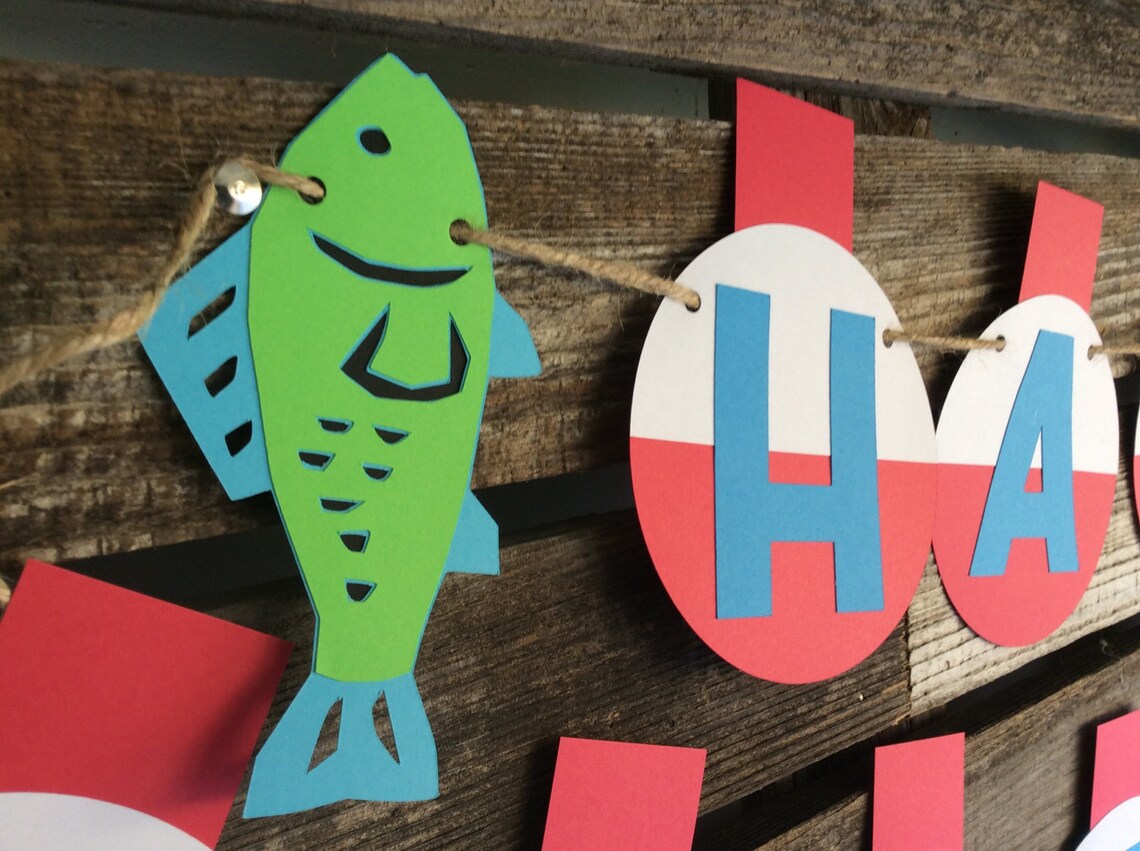 Fishing Birthday Banner – Bobber Party Decorations - Etsy
