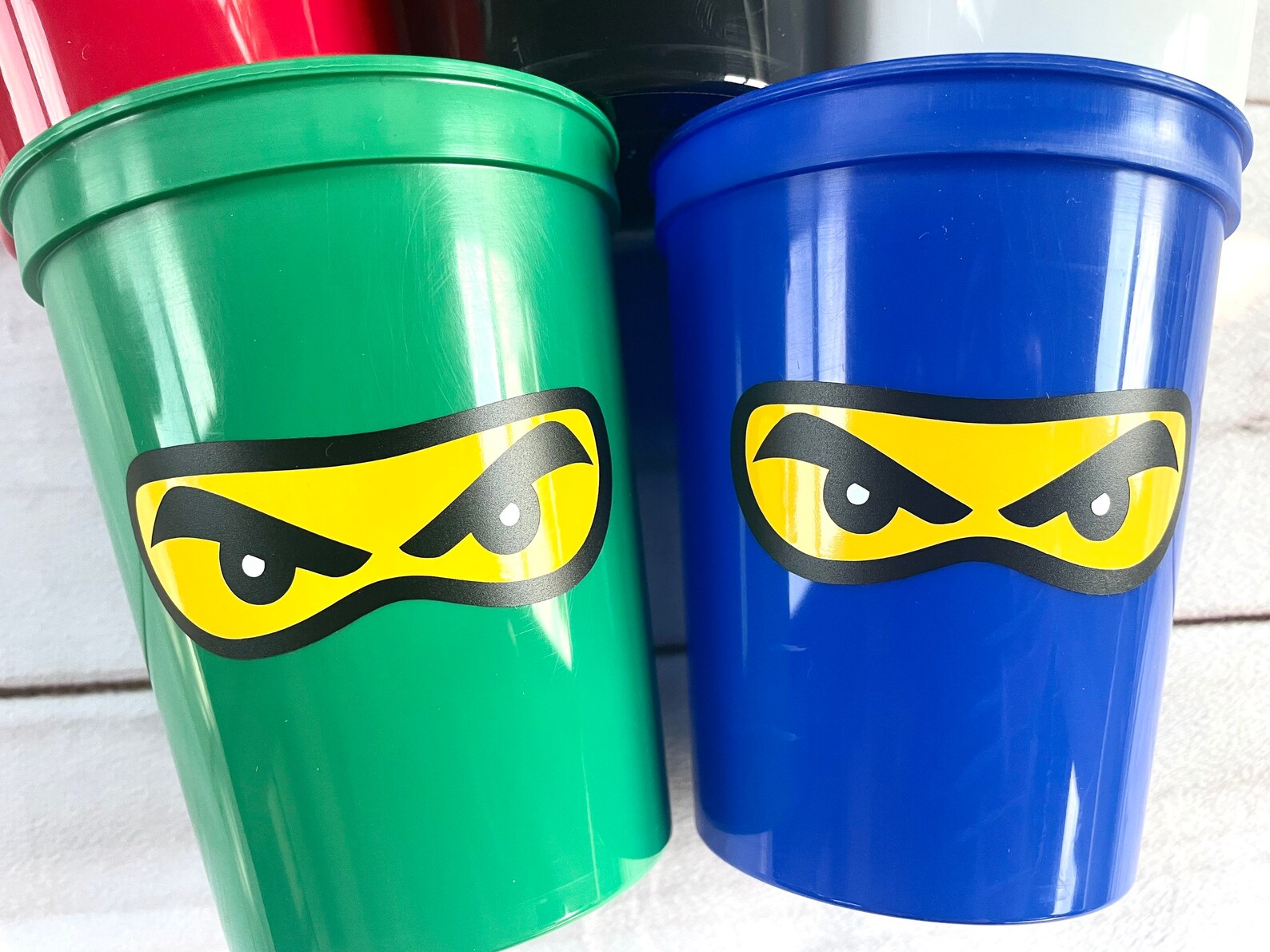 Ninja Party Cups Reusable 16oz Stadium Cups Ninja Party Favors - Etsy
