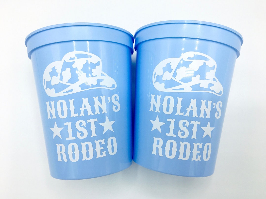 First Rodeo Birthday Cups, First Rodeo Party Cups, Personalized Cowboy ...
