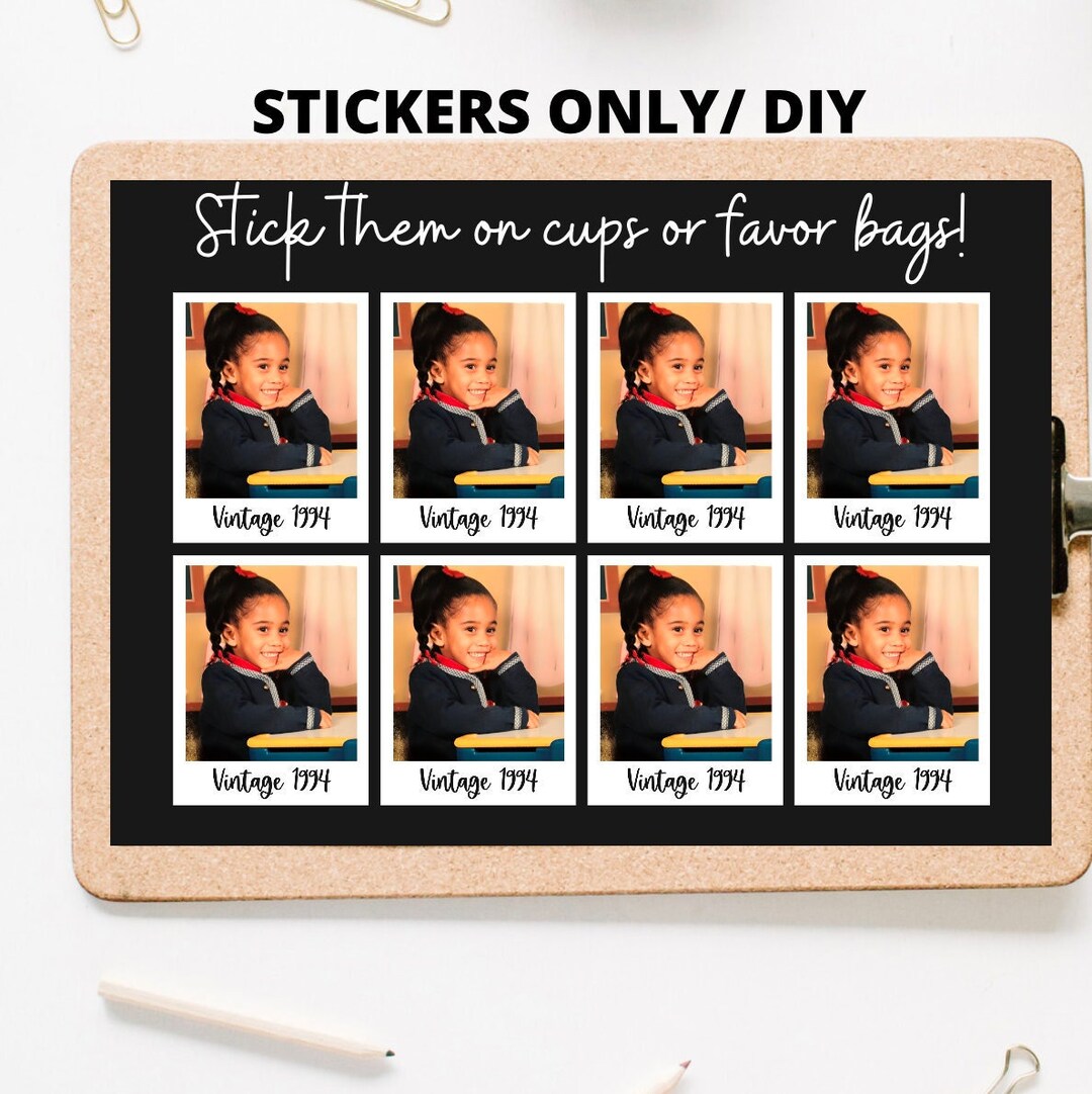 Personalized Stickers, Custom Stickers for Cups, Personalized 30th ...