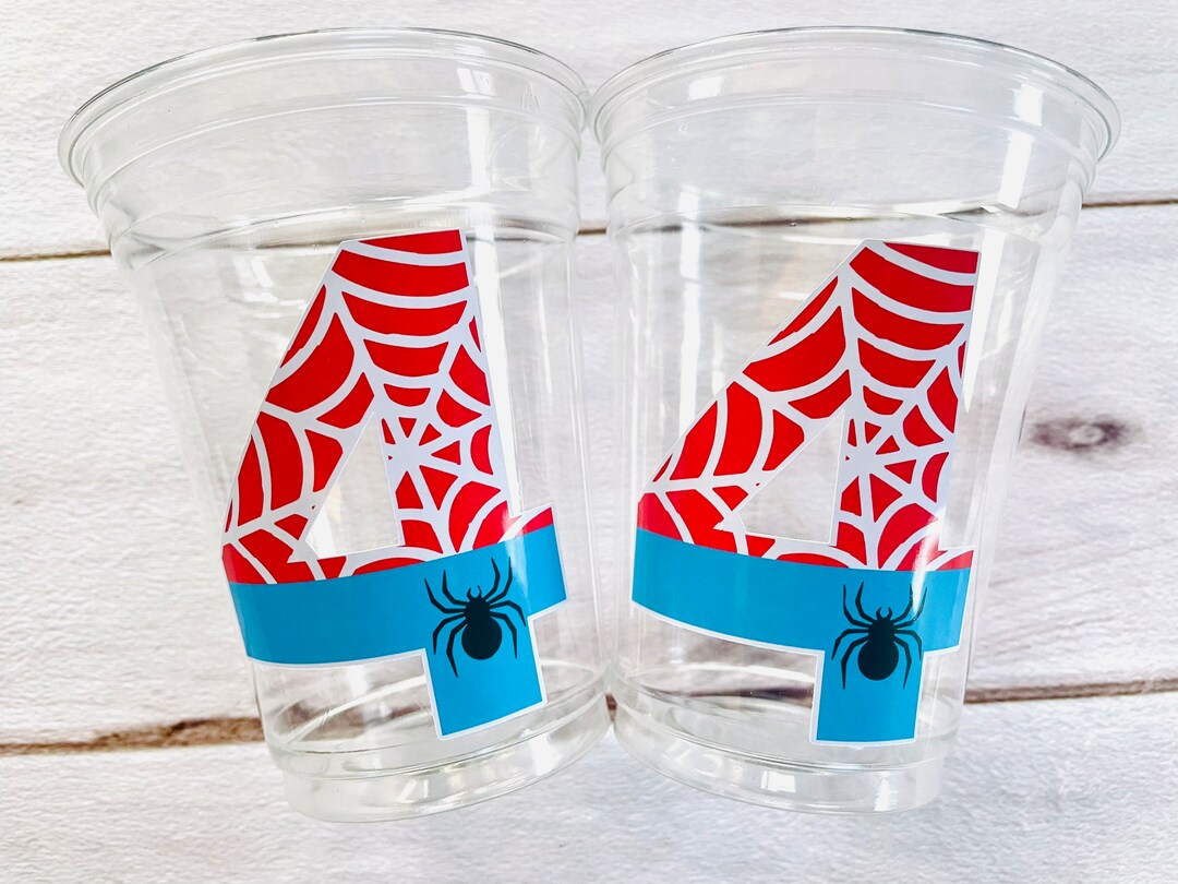Superhero Party Cups, Spider Cups, Superhero First Birthday Decorations ...