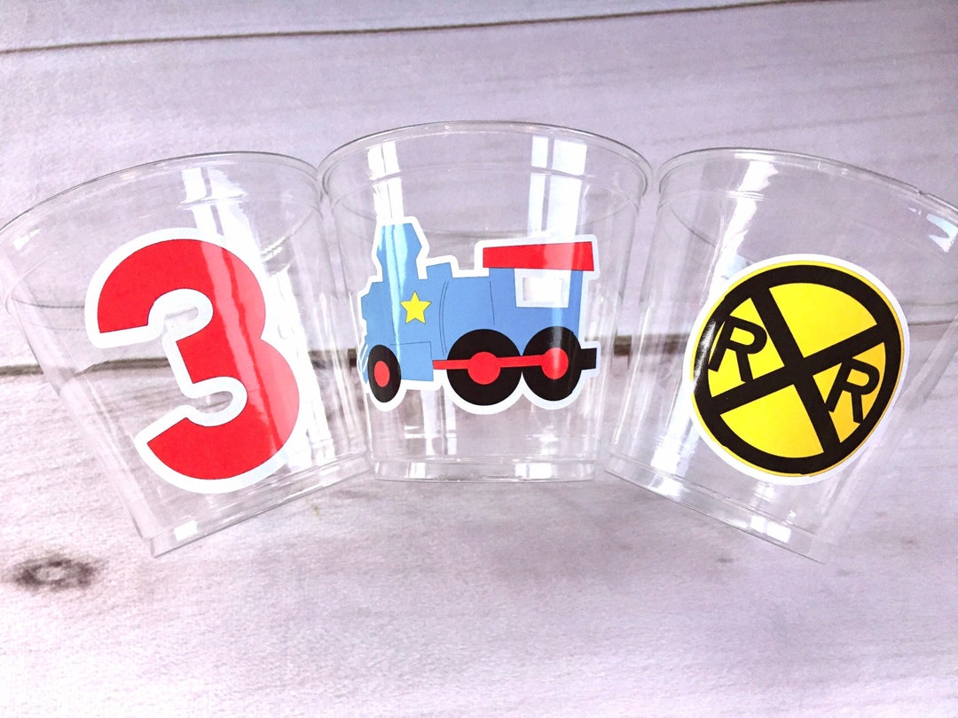Train Party Cups Train Cups Train Party Decorations Train - Etsy