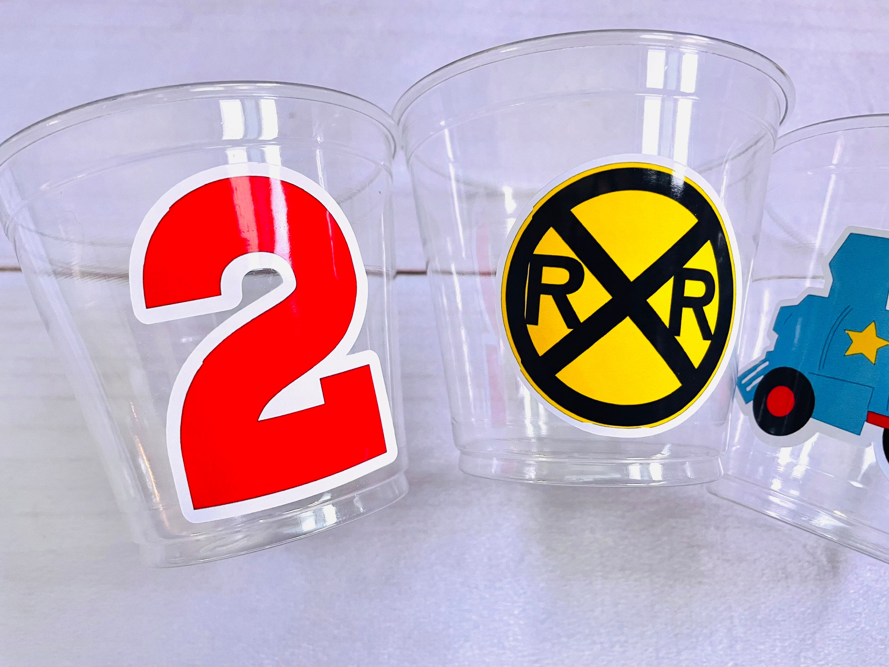 Train Party Cups Train Cups Train Party Decorations Train | Etsy