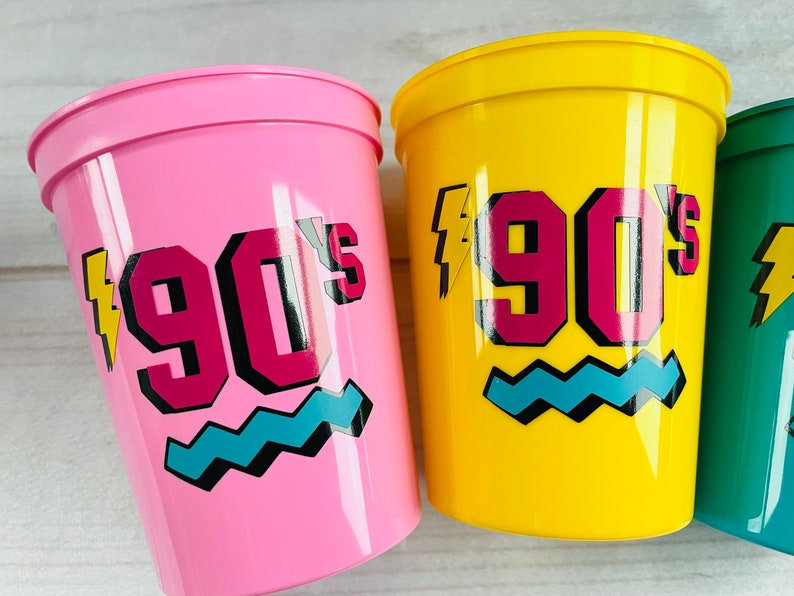 90s Party Cups 90s Party Decorations 90s Bachelorette - Etsy