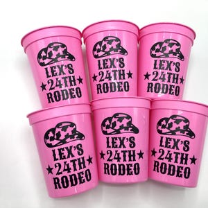 First Rodeo Birthday Party Cups, Personalized Cowboy/cowgirl Cups - Etsy