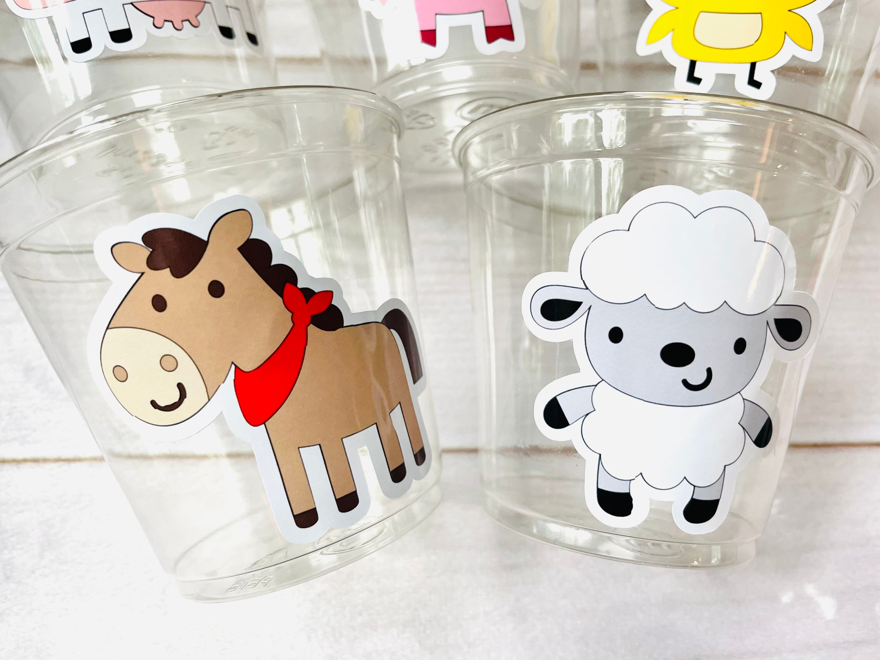 Farm Animal Party Cups – Barnyard Birthday Decorations - Etsy