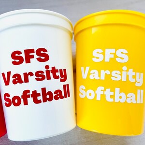 Softball Party Cups, Reusable 16oz Stadium Cups - Etsy