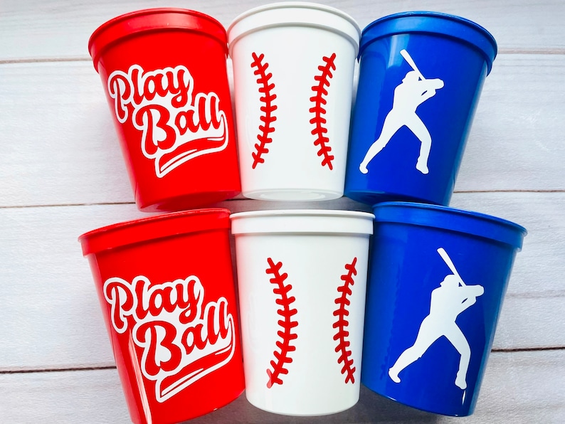 Baseball Party Cups, Reusable Stadium Cups, 16oz Favors - Etsy